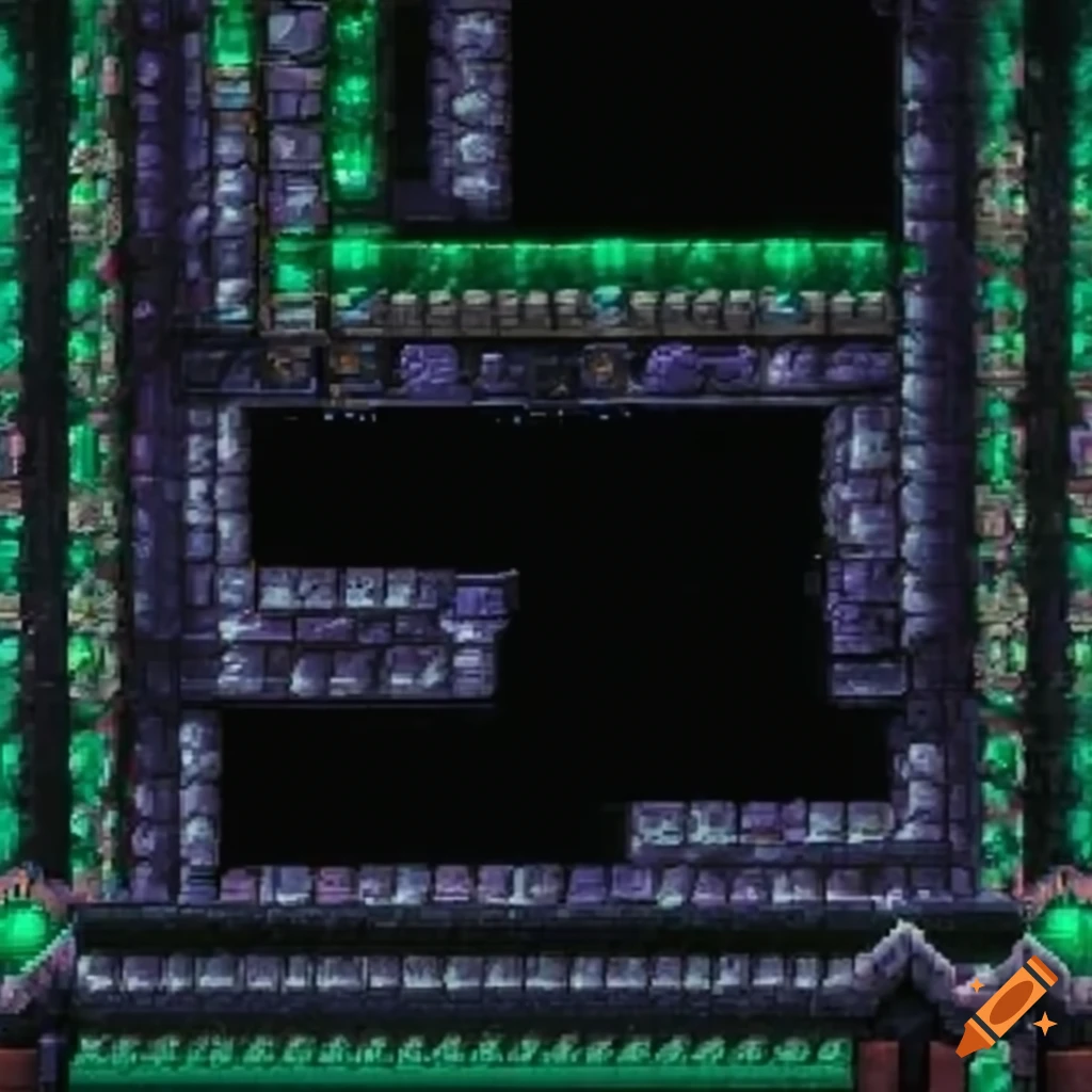 2d artwork of super metroid crateria level on Craiyon