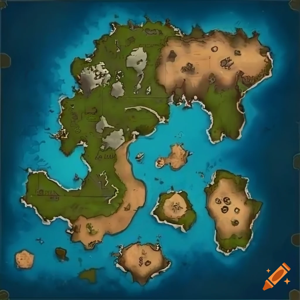 World Map For Rpg Game