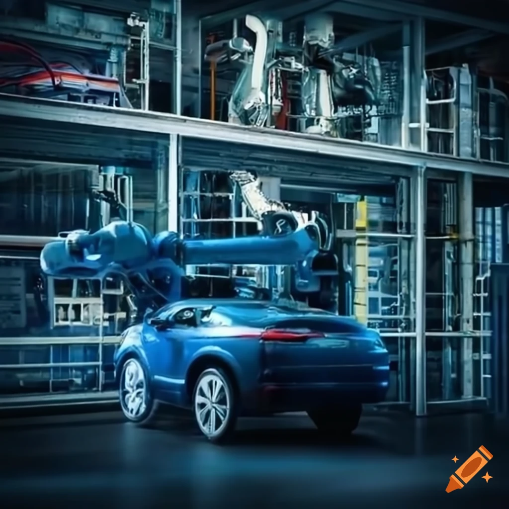 Image of a robotic arm lifting a car on Craiyon