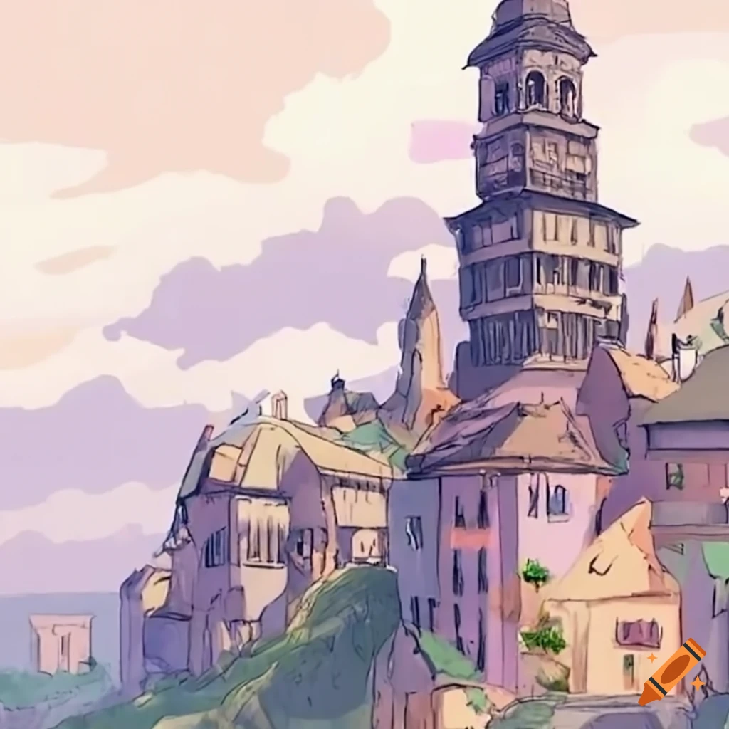 Architectural design of a villain's tower on Craiyon