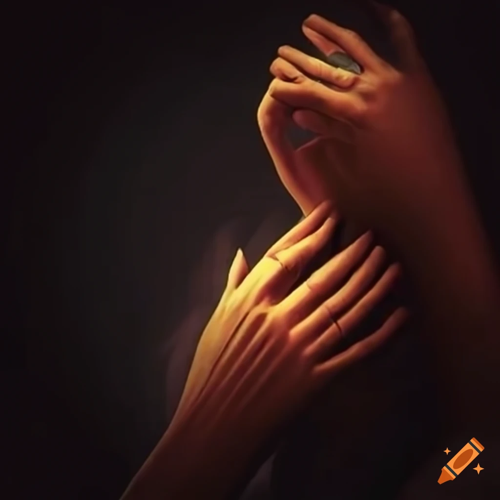 Human hand with dark skin tone pointing fingers in first person ...