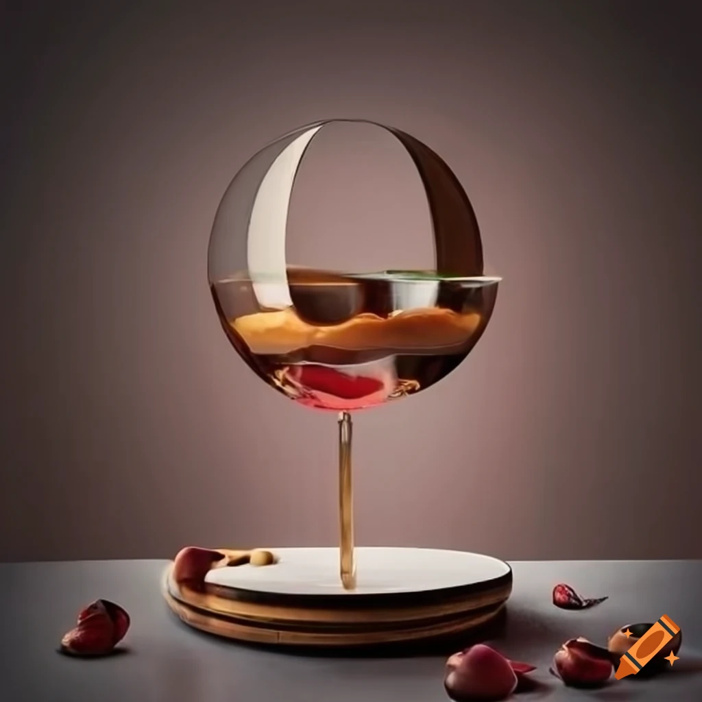 Desserts And Wine On An Intricate Table On Craiyon