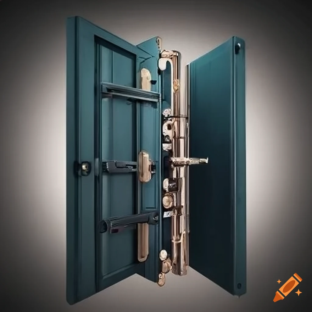 Closed locked door with a harry potter-style aesthetic on Craiyon