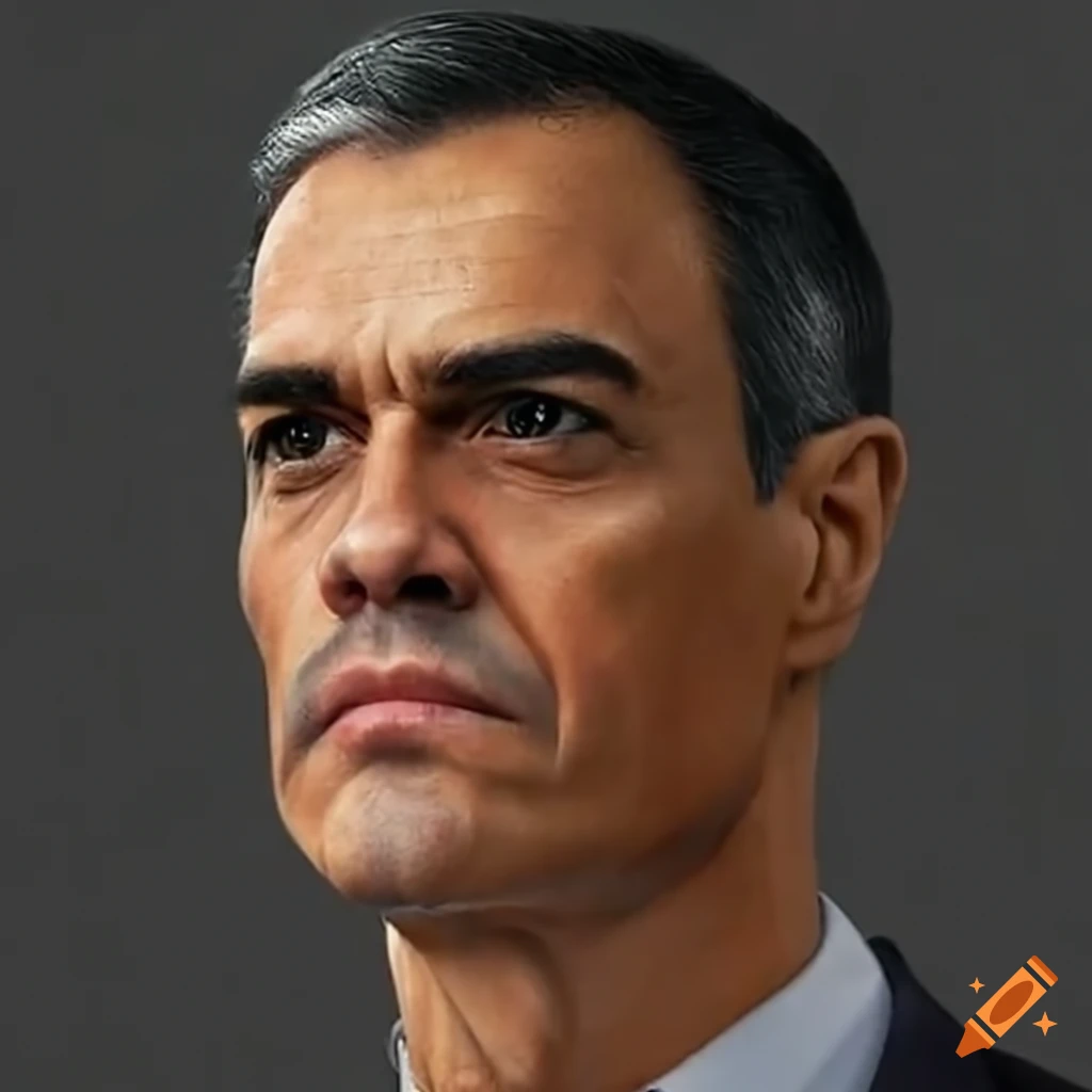 Realistic portrait of pedro sanchez castejon