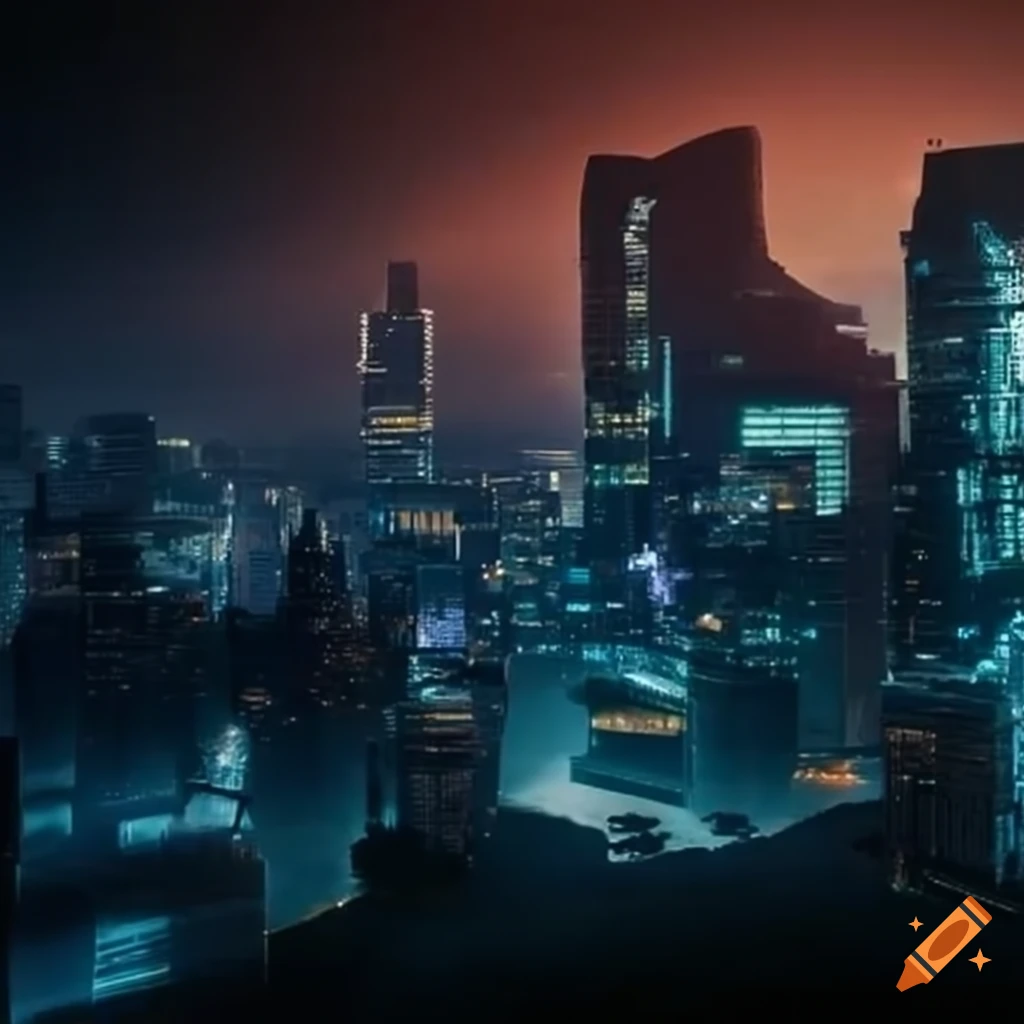 Futuristic cityscape