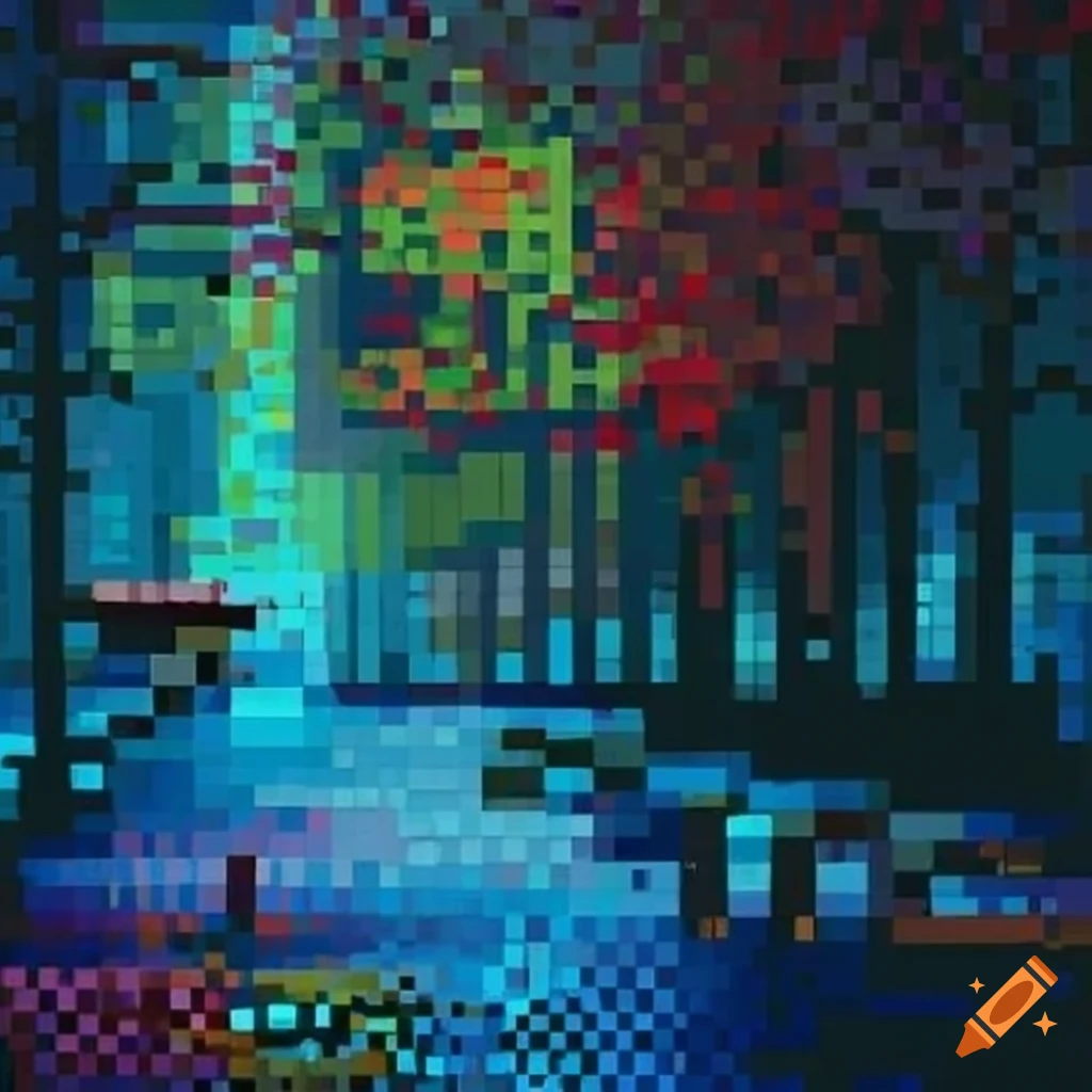 Pixelated artwork waiting to be displayed