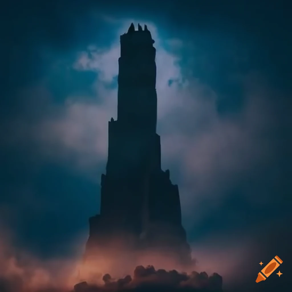 Image of a tall tower with symbolic decorations on Craiyon