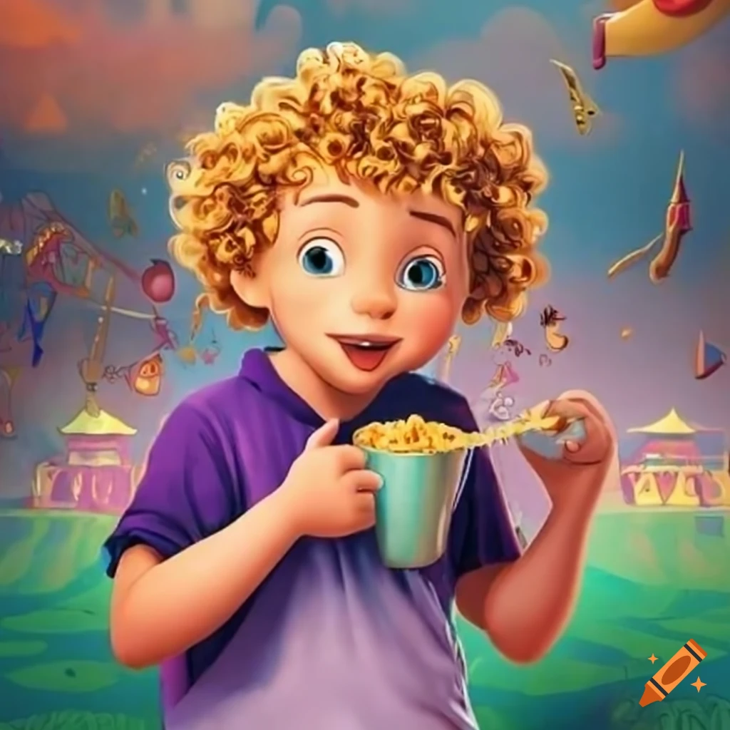 Disney poster of a boy named ethan in funland on Craiyon