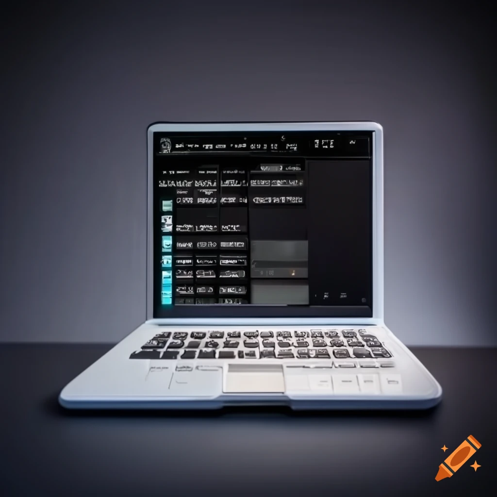 Accounting software displayed in a browser window on Craiyon