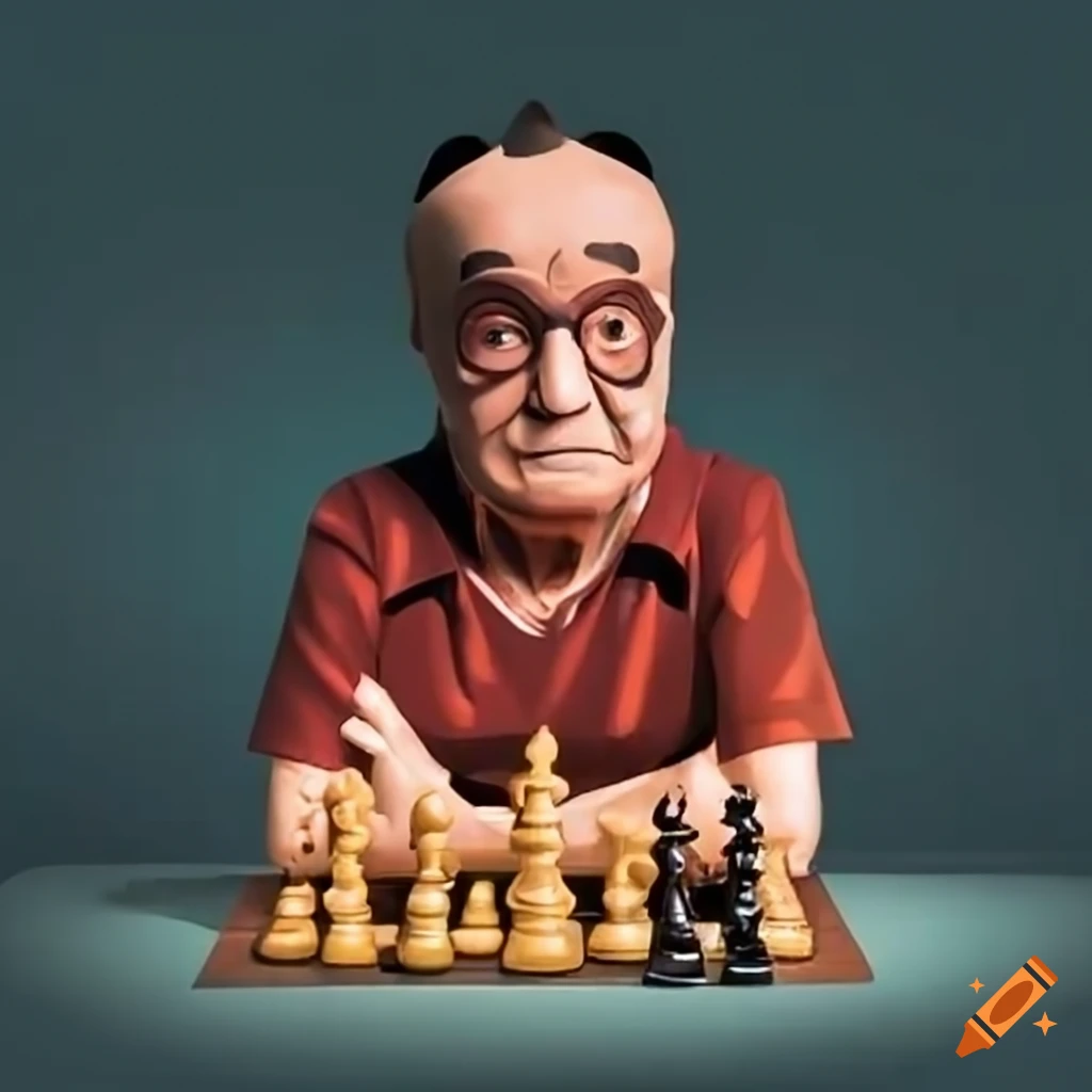 Two old witches playing chess on Craiyon