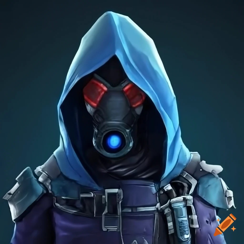 Sci-fi assassin in high-tech armor on Craiyon