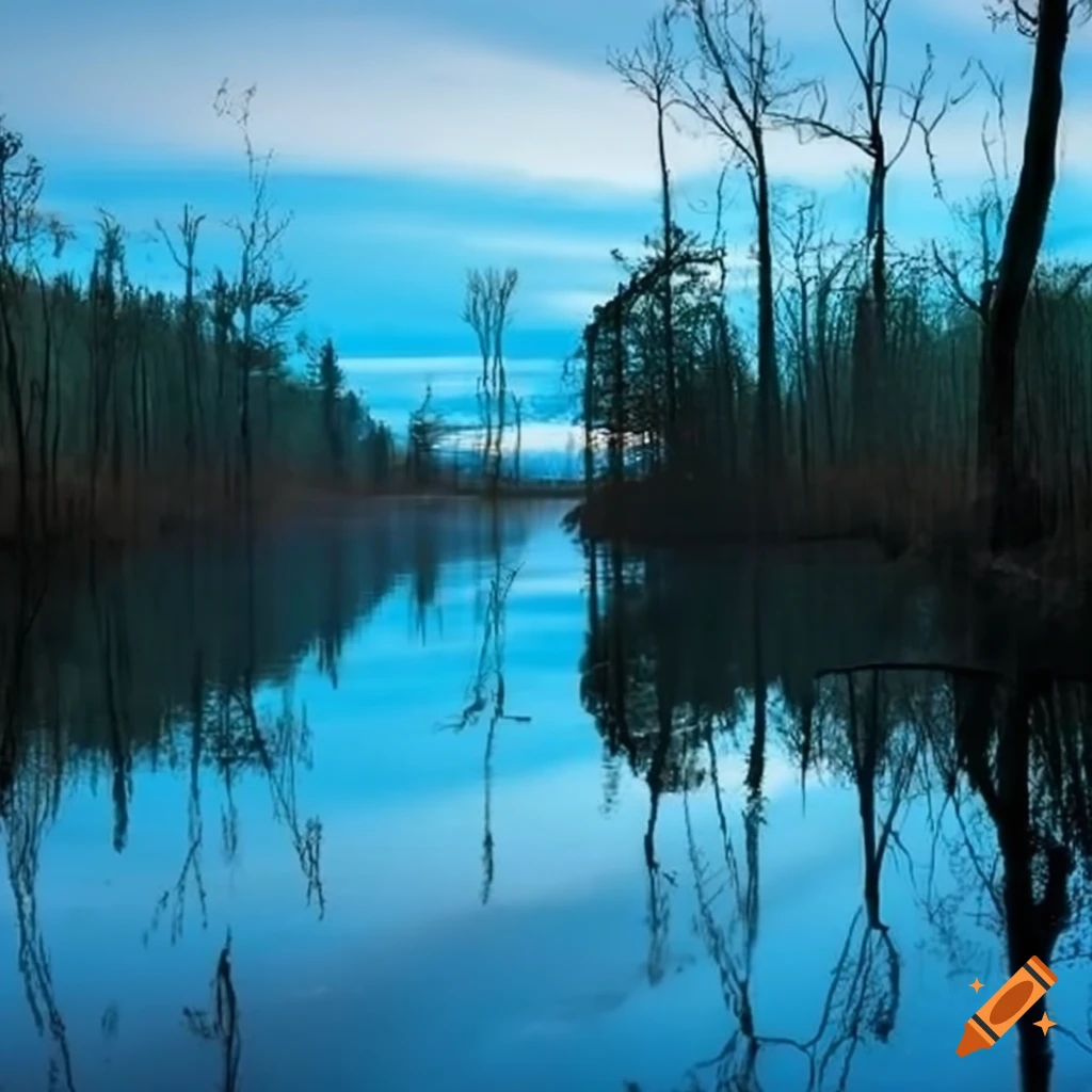 Realistic lake view of finland on Craiyon