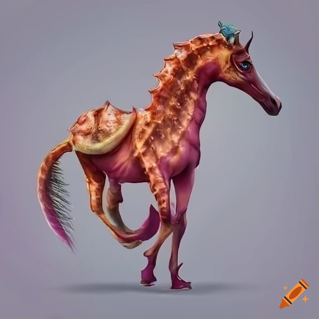 Image of a reptile-like alien horse on Craiyon