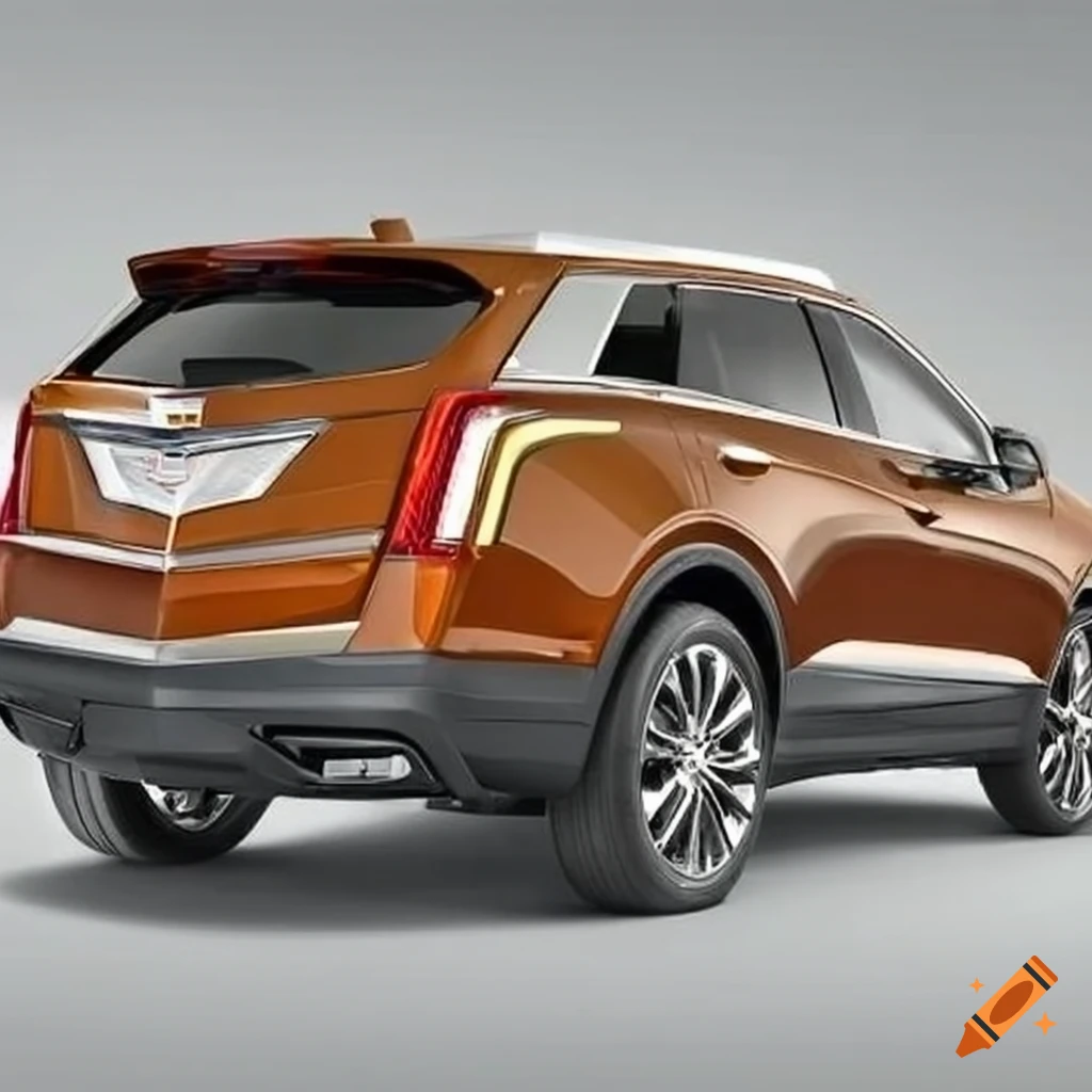 Orange cadillac crossover suv on Craiyon