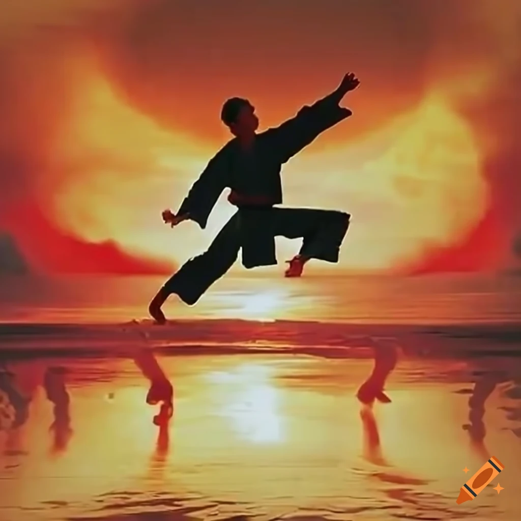 Group of elderly people practicing taiji in a chinese park on Craiyon