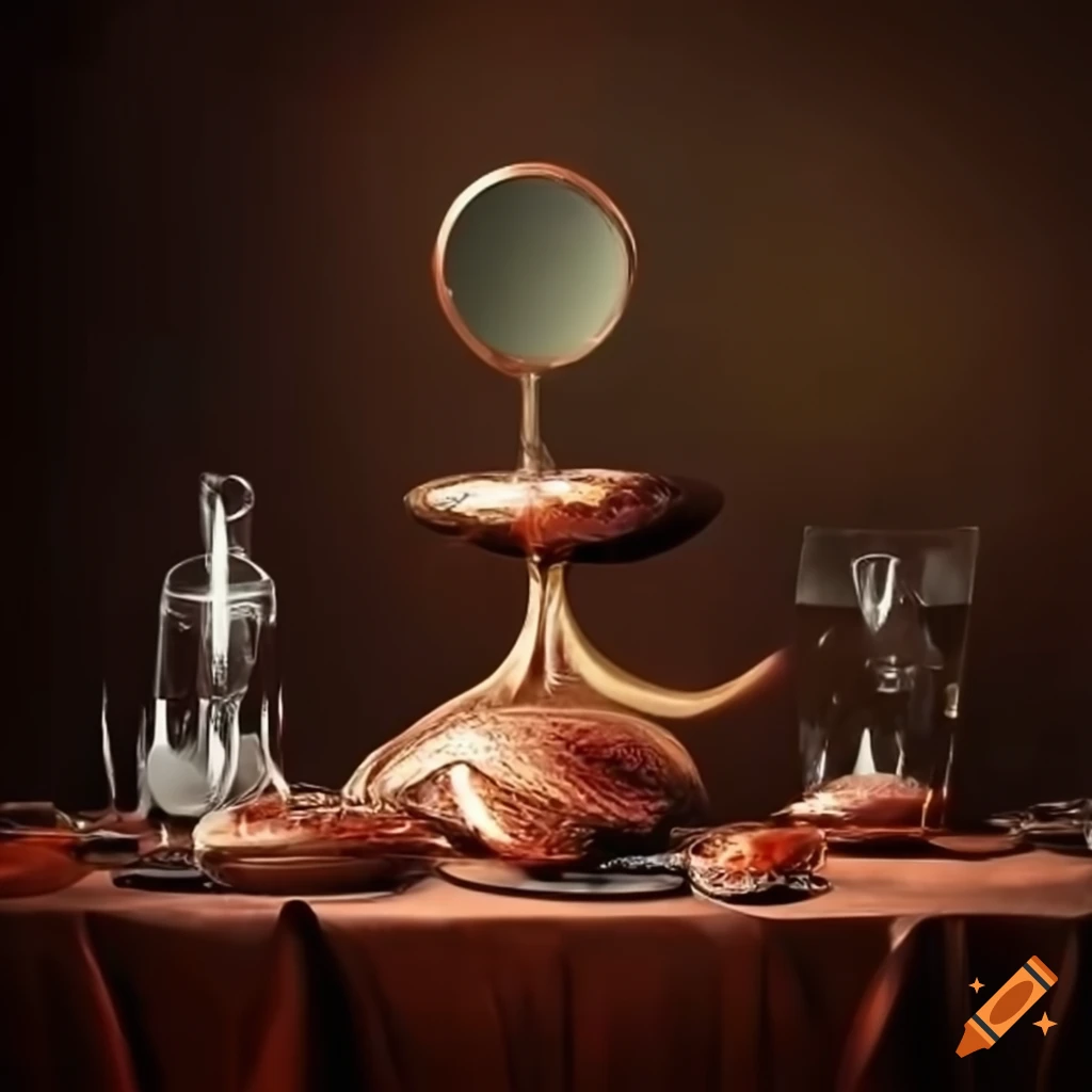 Surreal pastries on a table with complex design elements on Craiyon