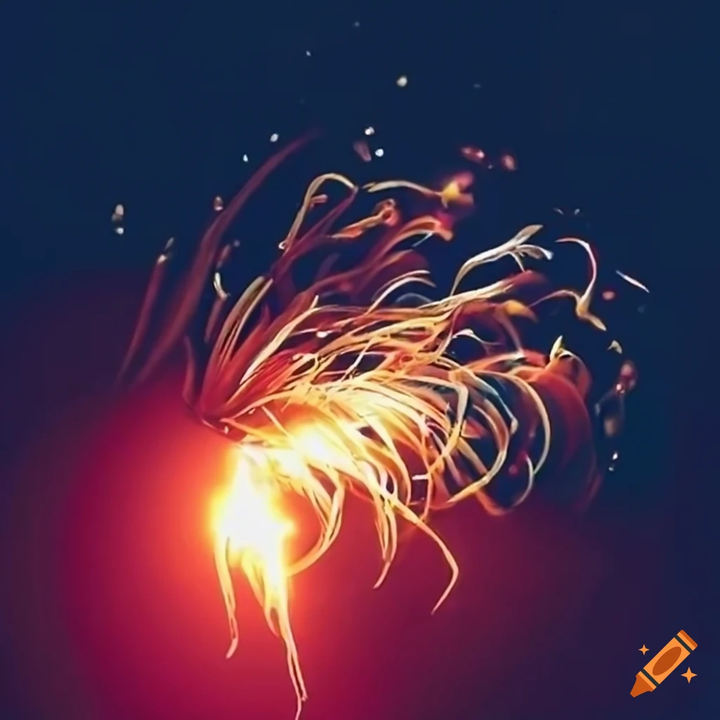 Nighttime fireworks display