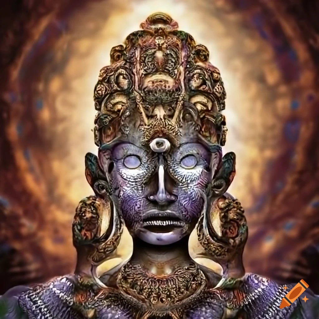 Intricately detailed artwork representing the opening of the third eye