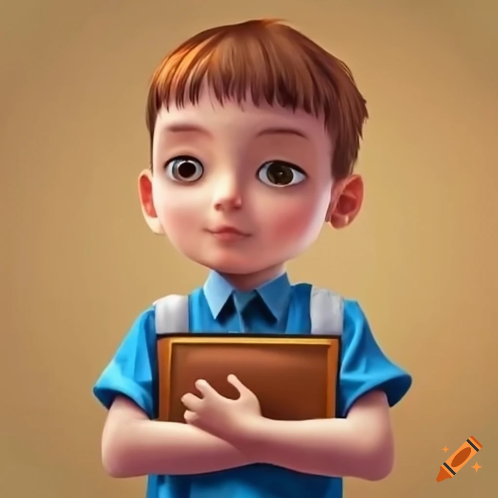 Boy going to school on Craiyon