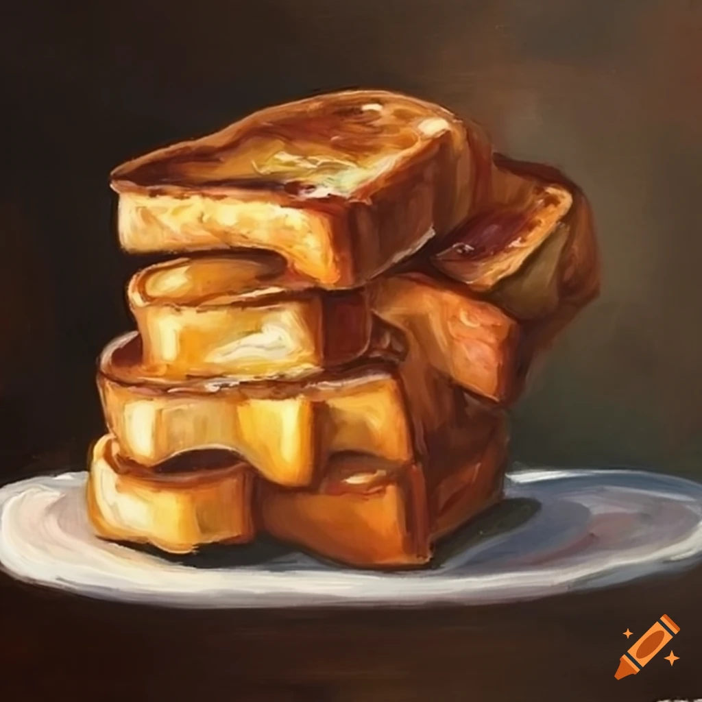 French toast fine art painting