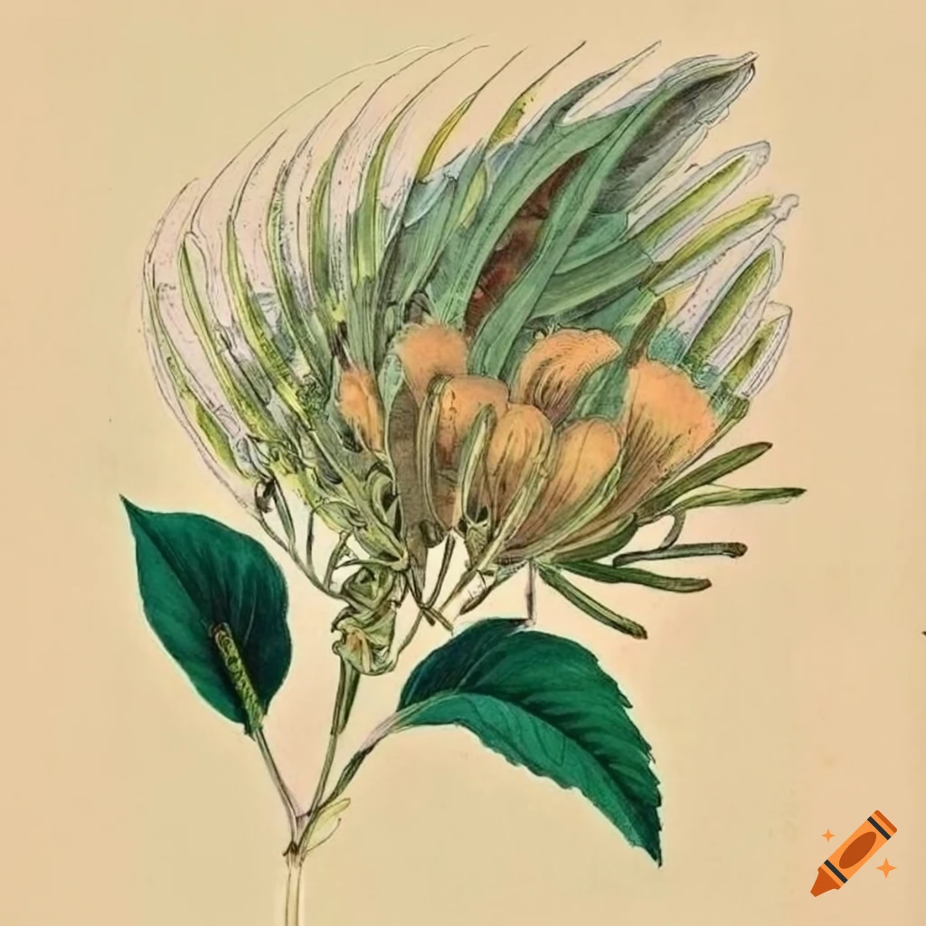 Vintage plant poster with botanical illustrations on Craiyon