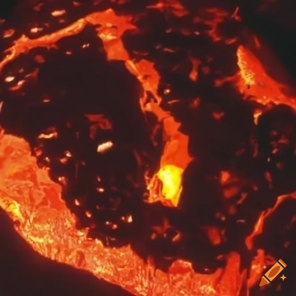 Image of erupting magma on Craiyon