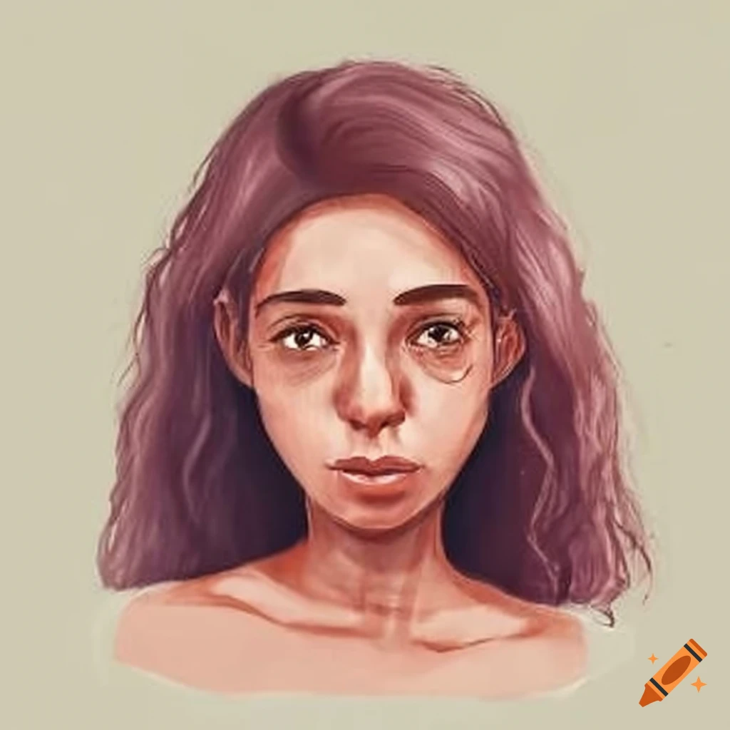 Cartoon Of A Mid Brown Skinned Girl In An Asymmetrical Deer Skin Dress On Craiyon