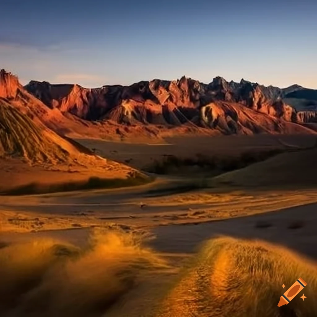 Scenic view of a vast landscape on Craiyon