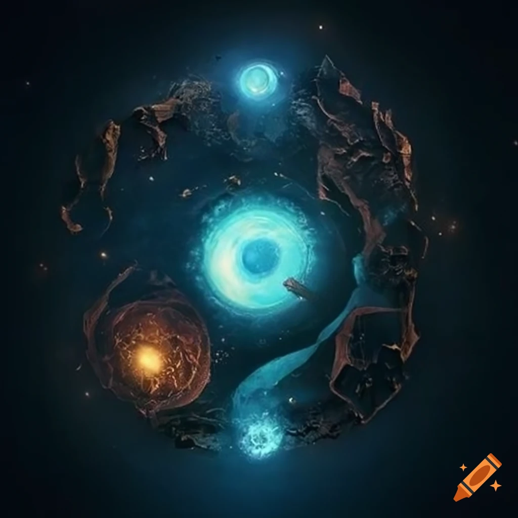 Art of celestial beings attacking castles on Craiyon