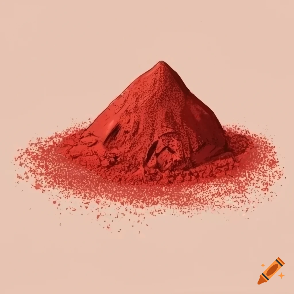 Magenta powder on a white background on Craiyon