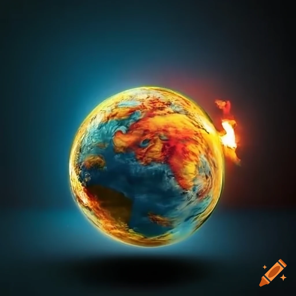 Depiction of global political instability and nuclear threats