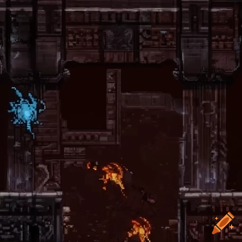 2d tiles of super metroid's zebes world surface