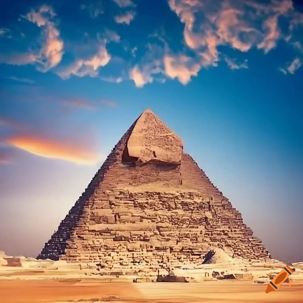 Clouds over the Great Pyramid of Giza on Craiyon