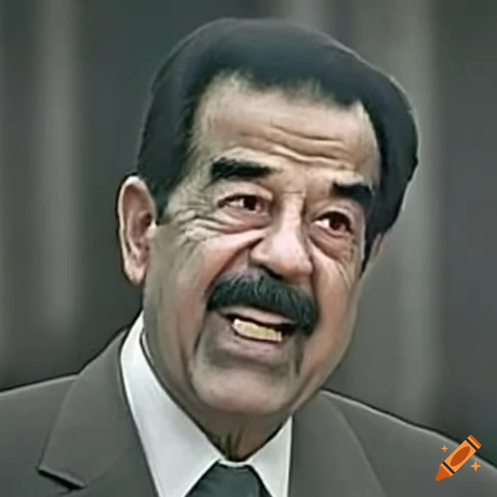 Portrait of saddam hussein