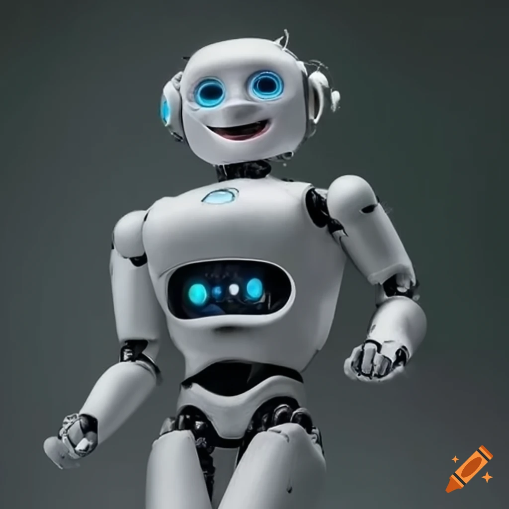 Smiling super-size robot on Craiyon