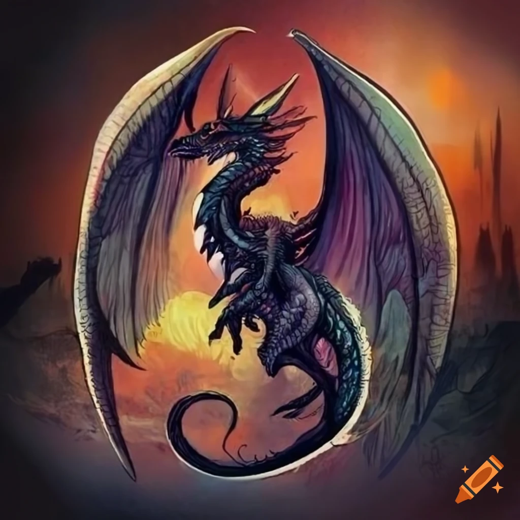 Dragon tarot card with realistic depiction on Craiyon