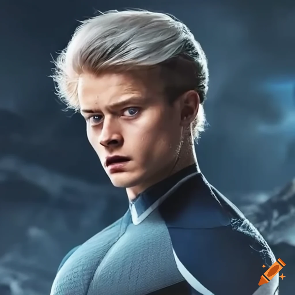 Rudy pankow as quicksilver in a superhero costume on Craiyon