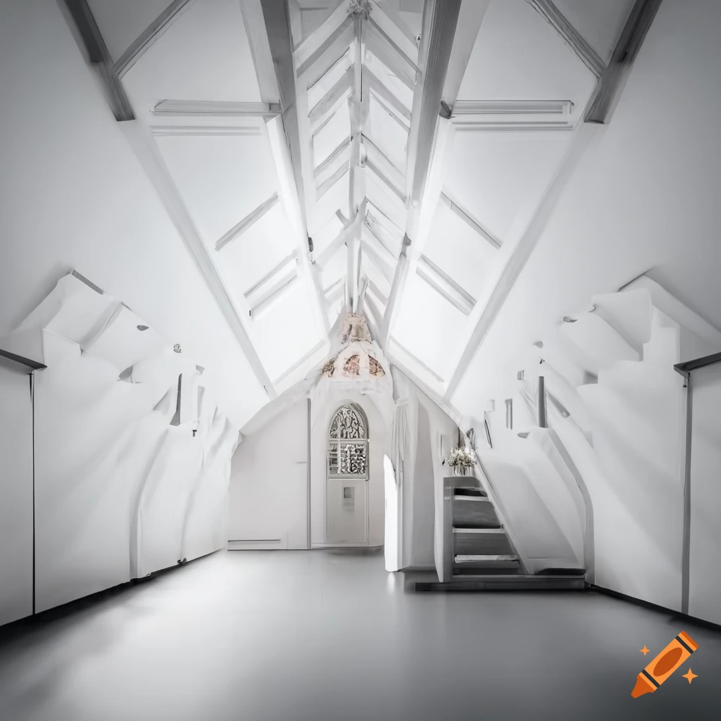 White spacious loft interior