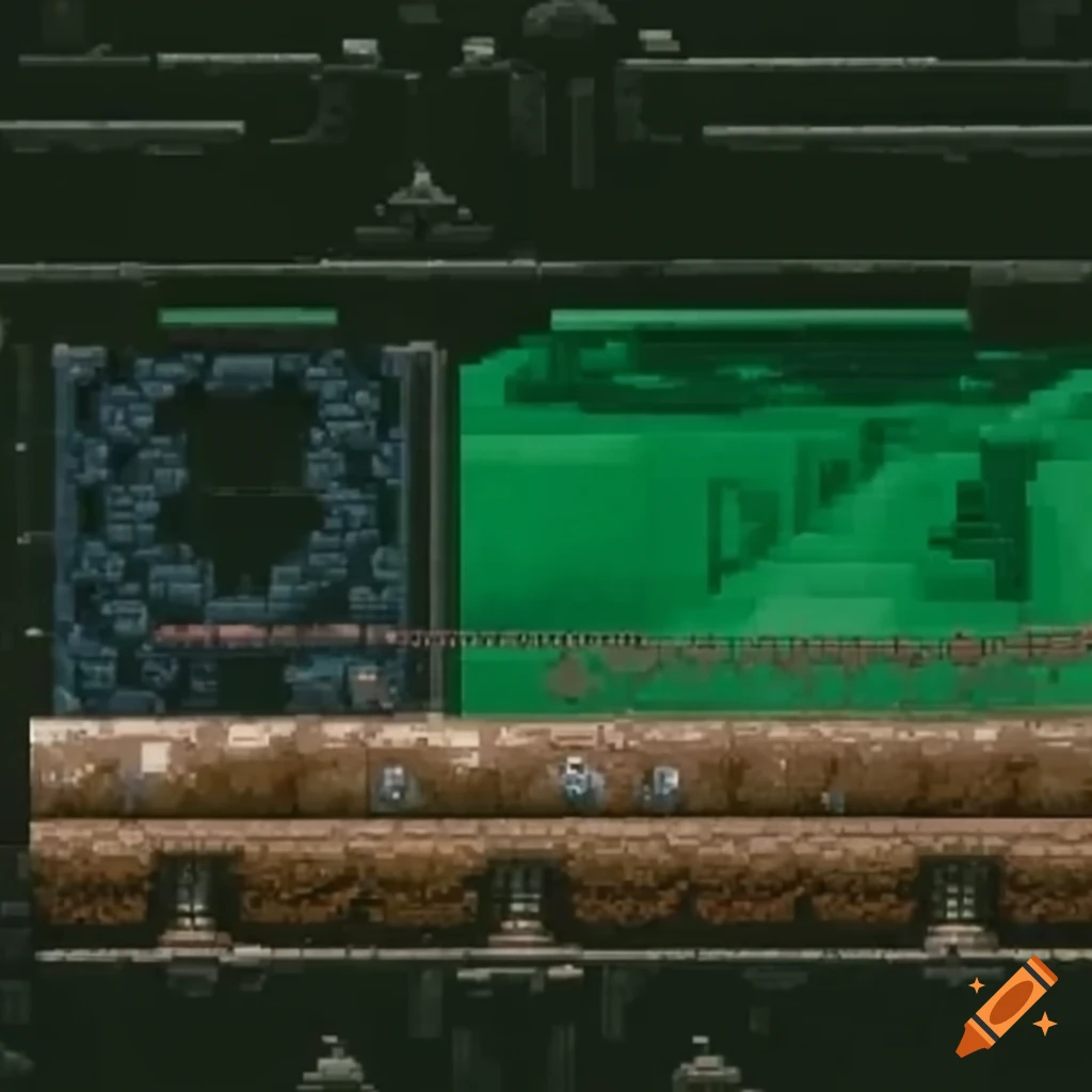 Tiles of Brinstar magma bubble stalagmites and stalactites on Craiyon