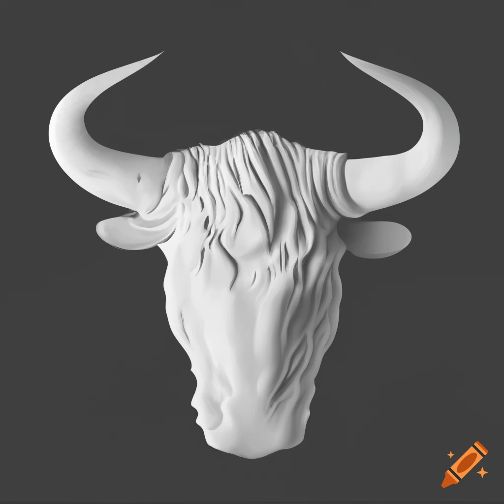 Silhouette of a bull head