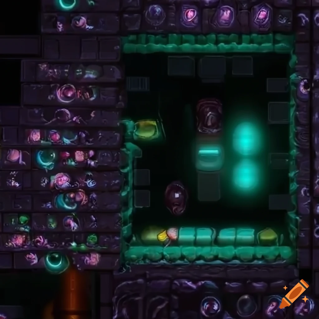 2d game layout map with shiny glass bubble tiles on Craiyon