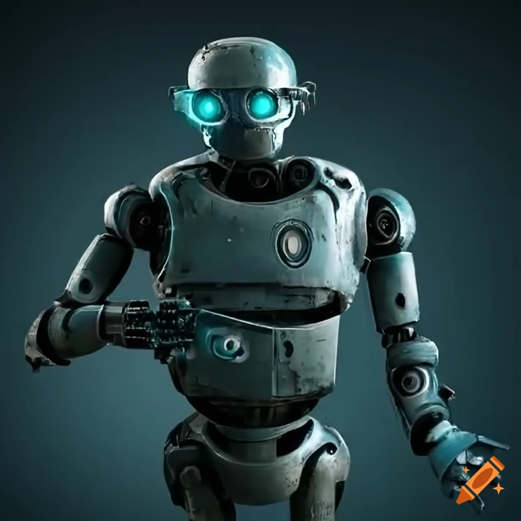 Cybernetic policeman with a spas 12 shotgun on Craiyon