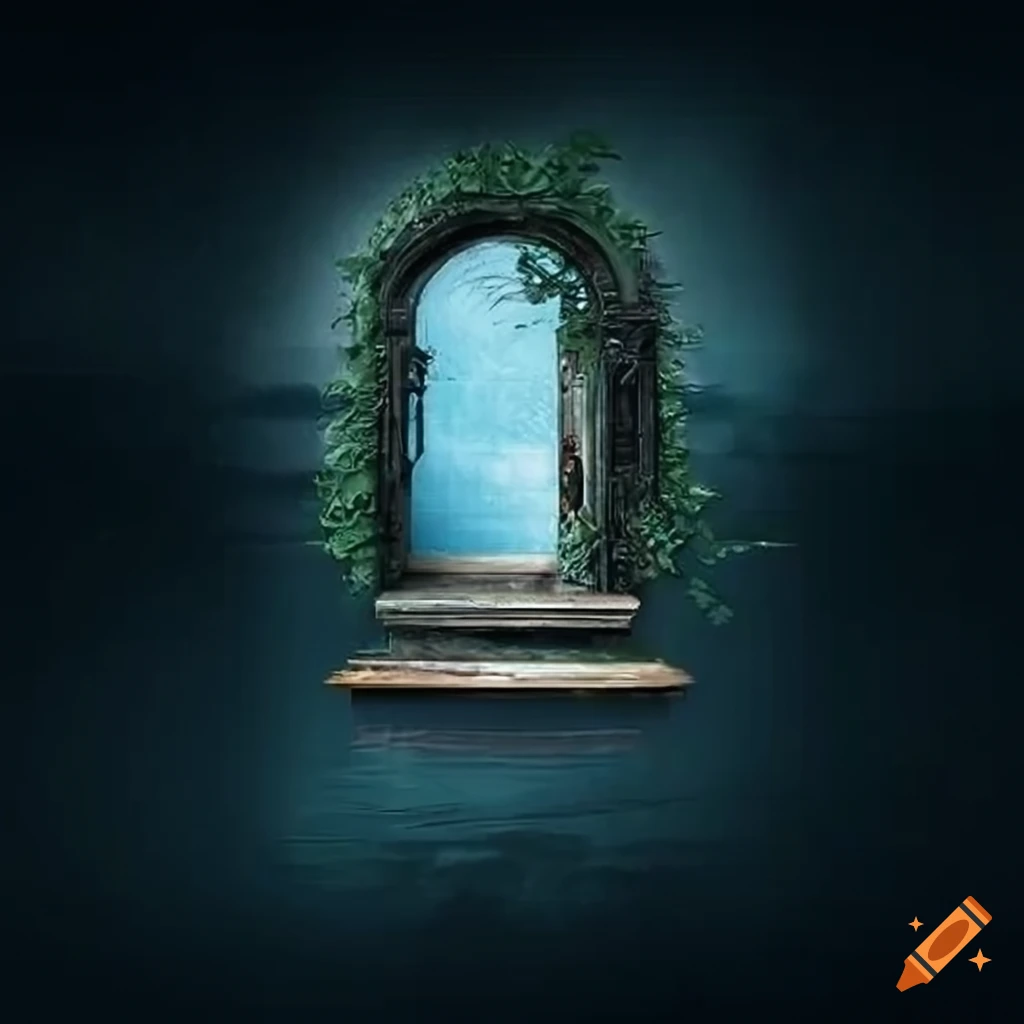 Image of an old fantasy floating door on Craiyon