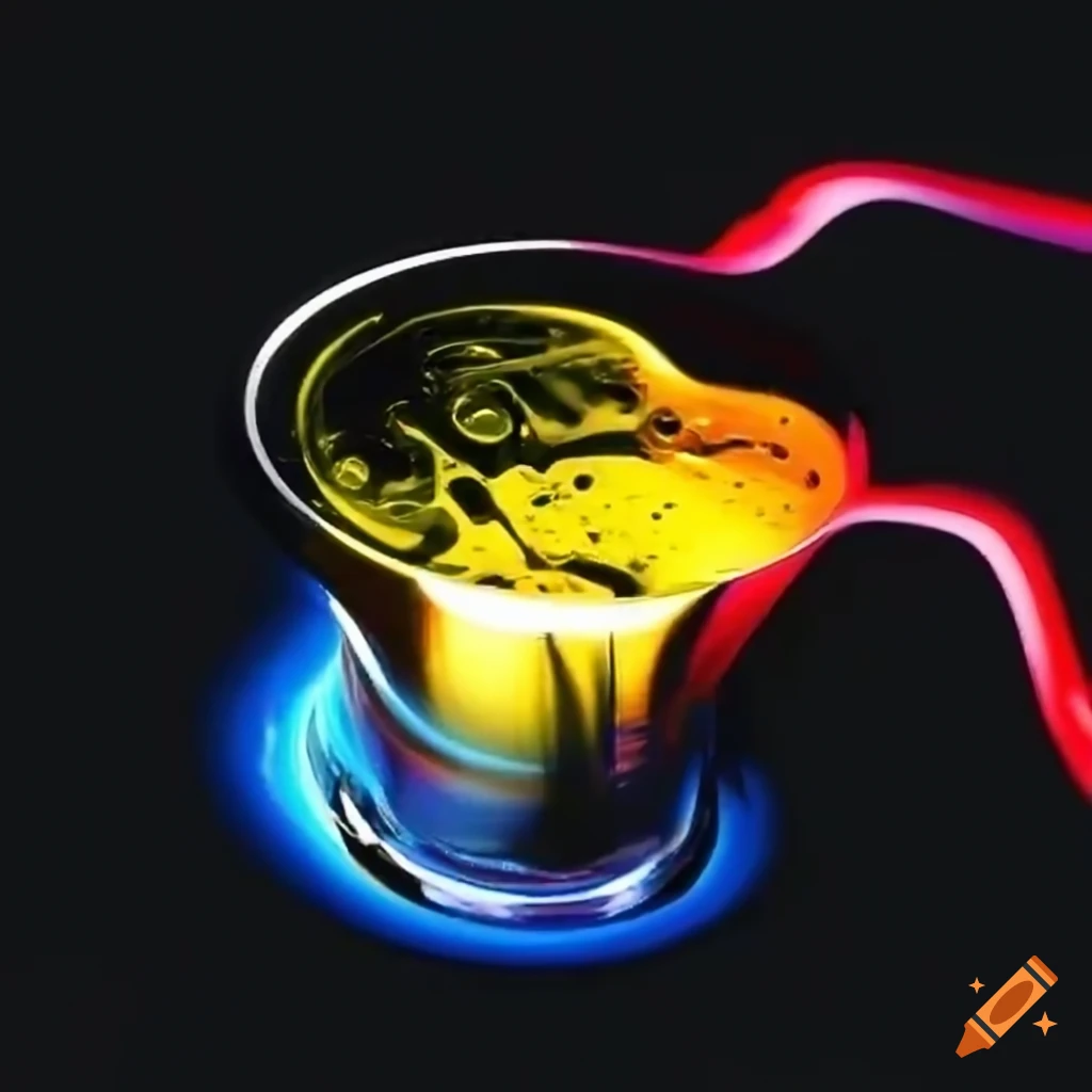 Image of an electrified engine with visible electricity on Craiyon