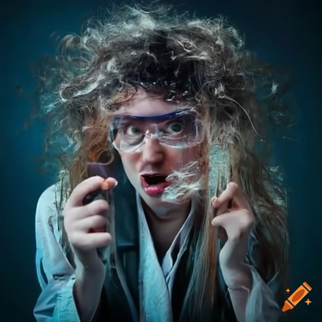 Image of a scientist conducting explosive experiments on Craiyon