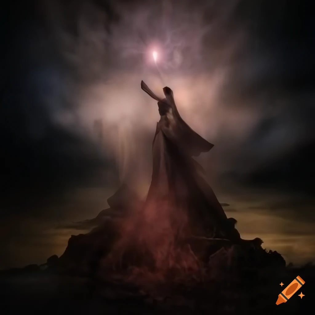 Detailed fantasy painting of powerful witches casting a spell on Craiyon