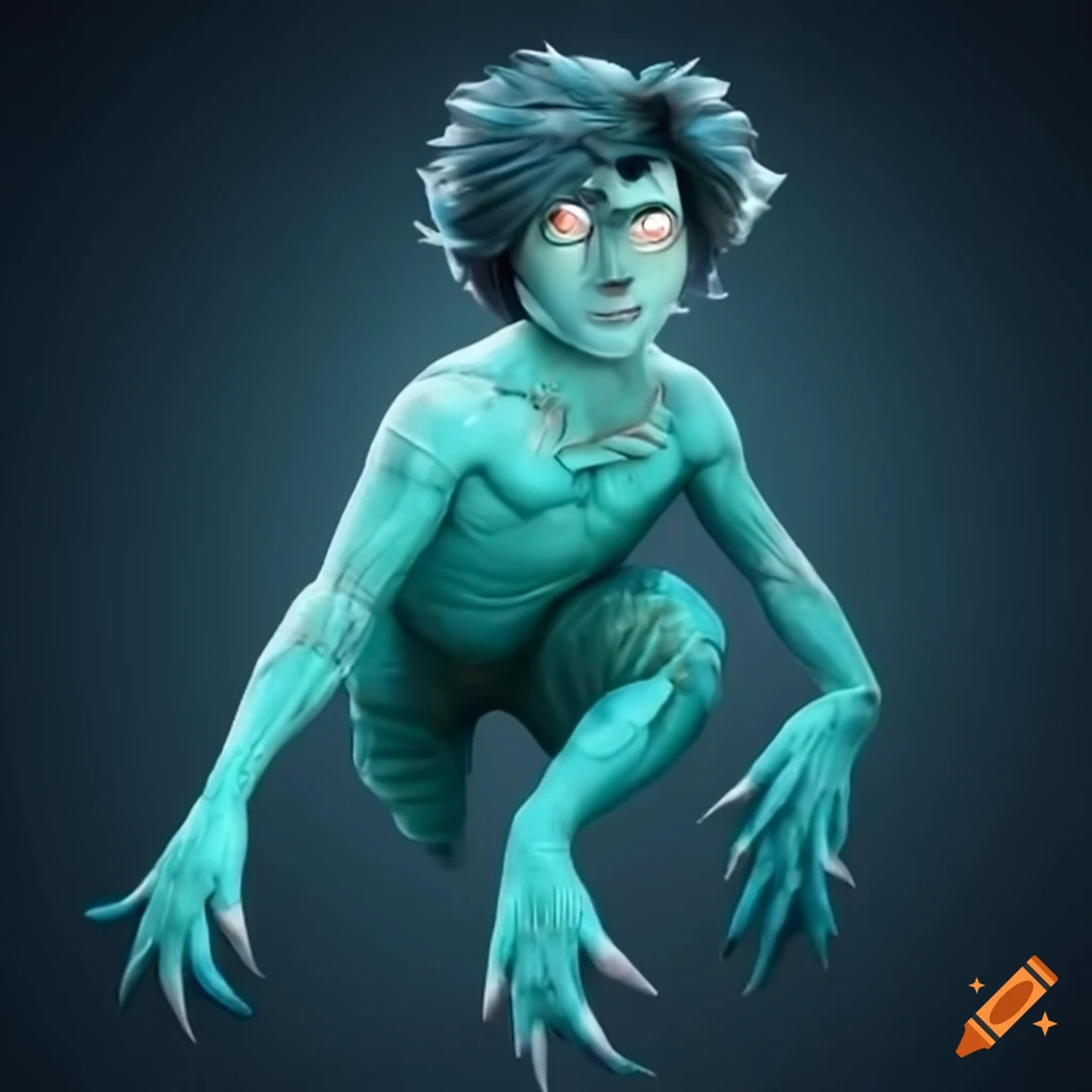 Illustration of sea monster steve harrington from stranger things on ...