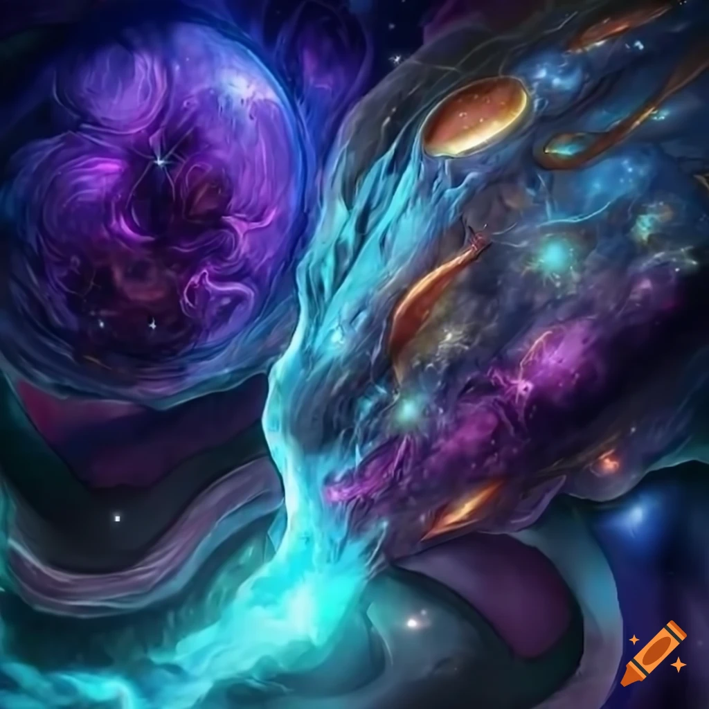 Cosmic pvp game emergence on Craiyon