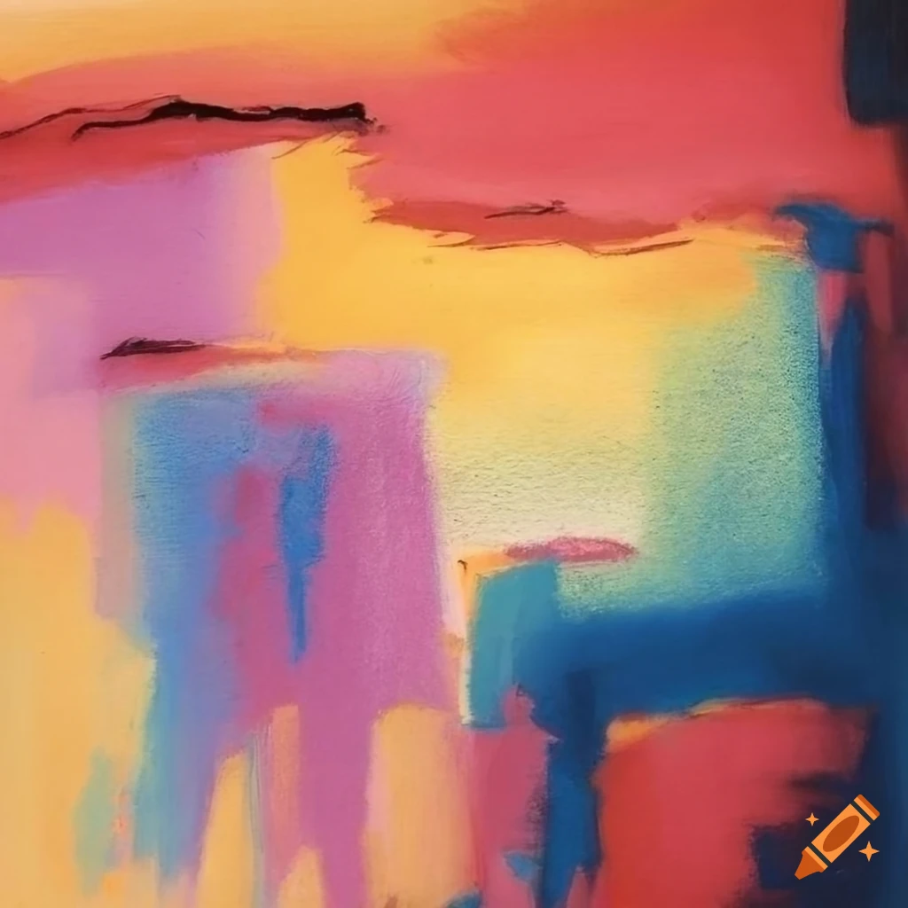 Abstract landscape painting of a tin mine by bryan wynter on Craiyon