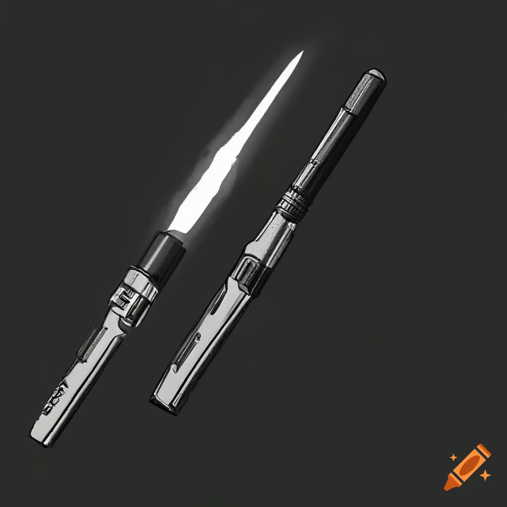 Geometric art of a black lightsaber hilt